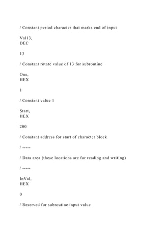 Project 2 MARIE Start code at bottom of document1. IntroductionT.docx