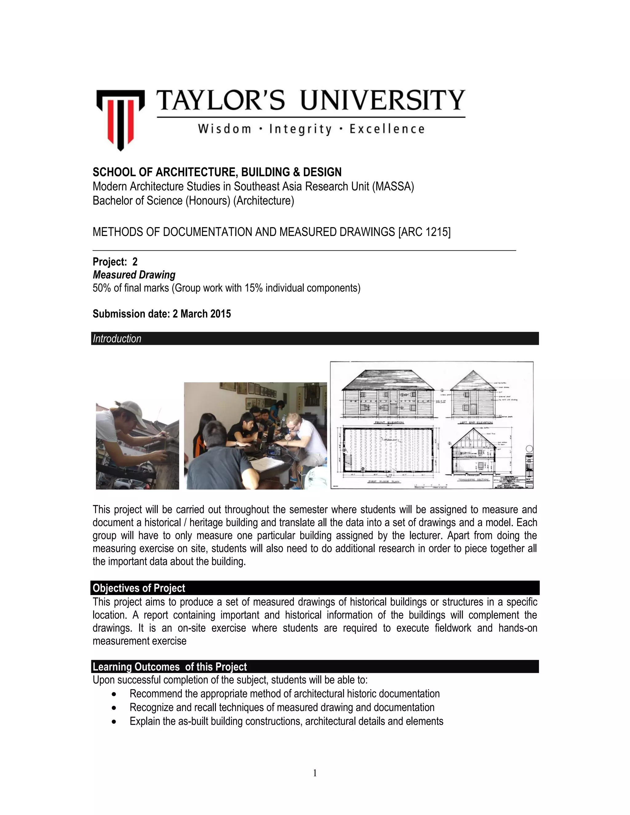 Project 2 measured drawing jan2015 rev | PDF