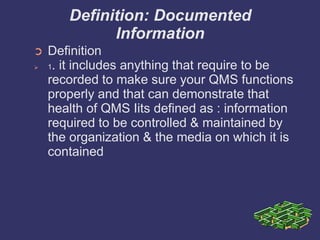 Documented Information | PPTX