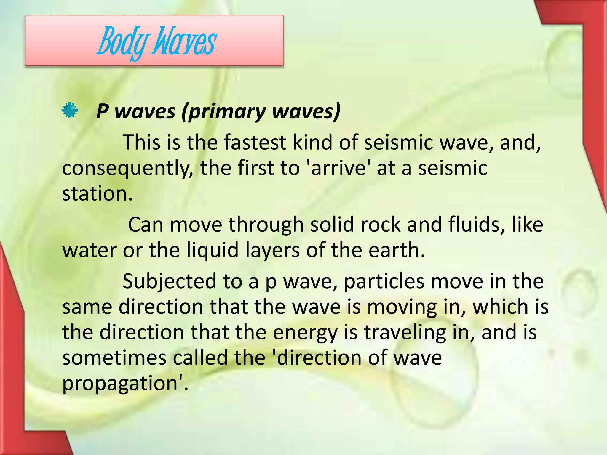 Seismic Waves | PPTX