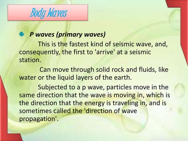 Seismic Waves | PPTX | Geology | Science