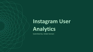 Instagram User Analytics | PDF
