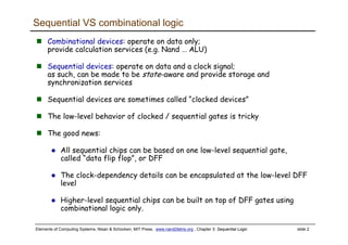 nand2tetris 舊版投影片 -- 第三章 循序邏輯 | PPT