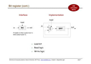 nand2tetris 舊版投影片 -- 第三章 循序邏輯 | PPT