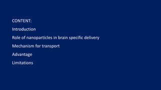 BRAIN TARGETED DRUG DELIVERY | PPTX