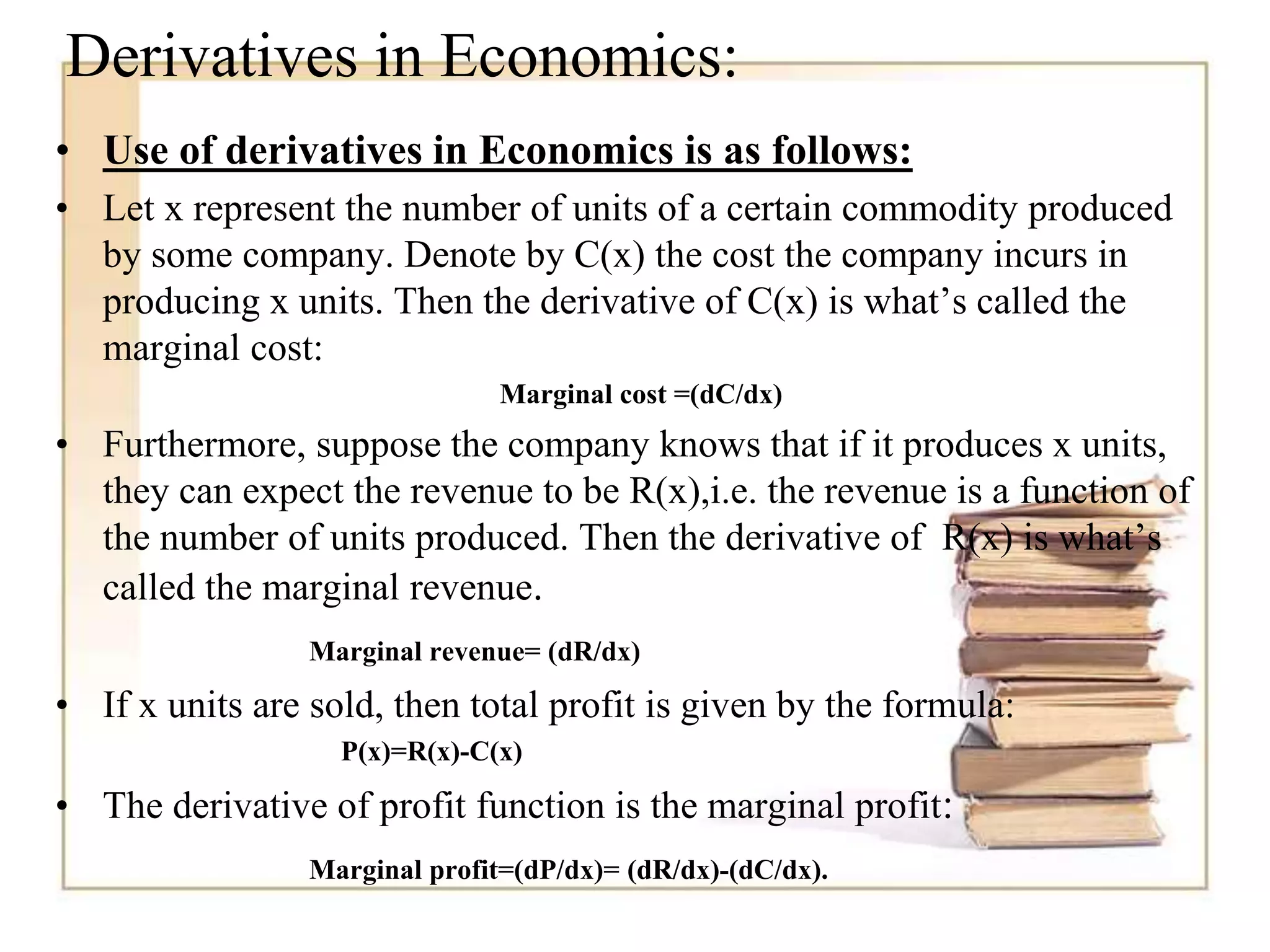 Applications of Derivatives | PPTX