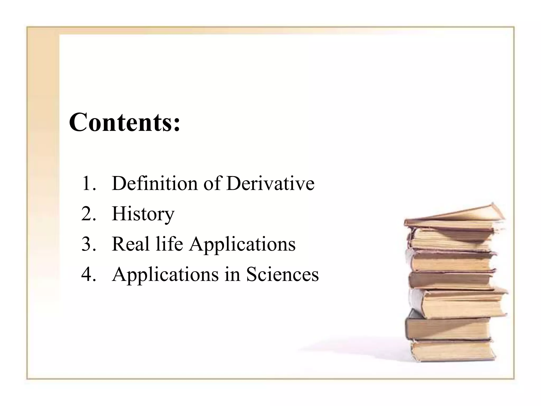 Applications of Derivatives | PPTX