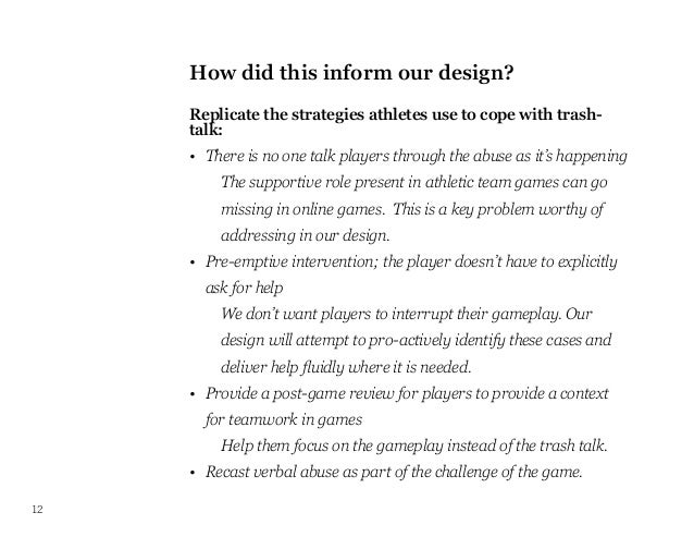 Coping with Verbal Abuse in Online Games