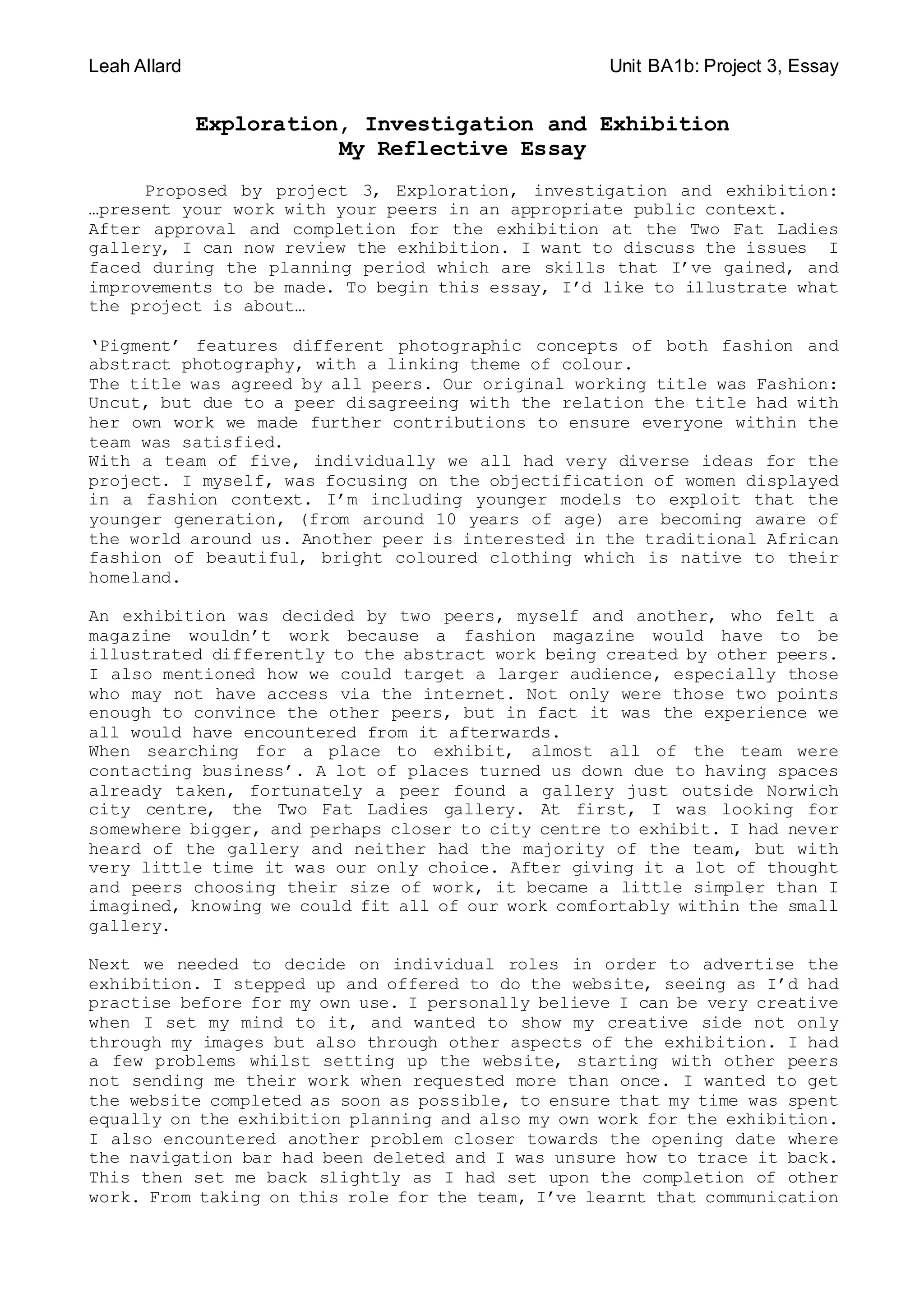 Reflective Text | PDF