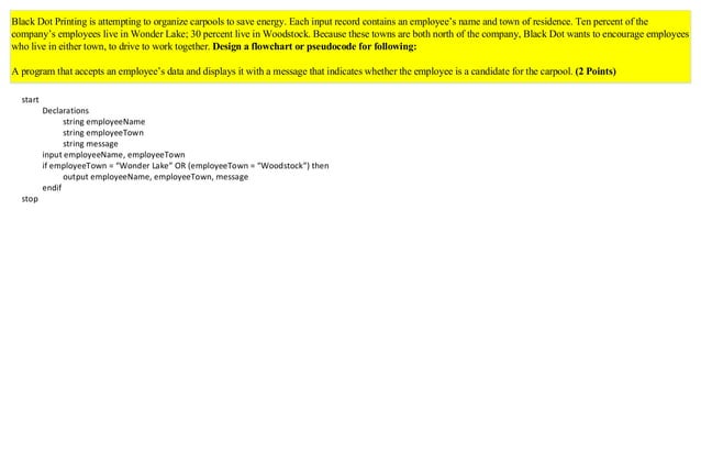 Project 3 - Intro to Programming Logic | PPT