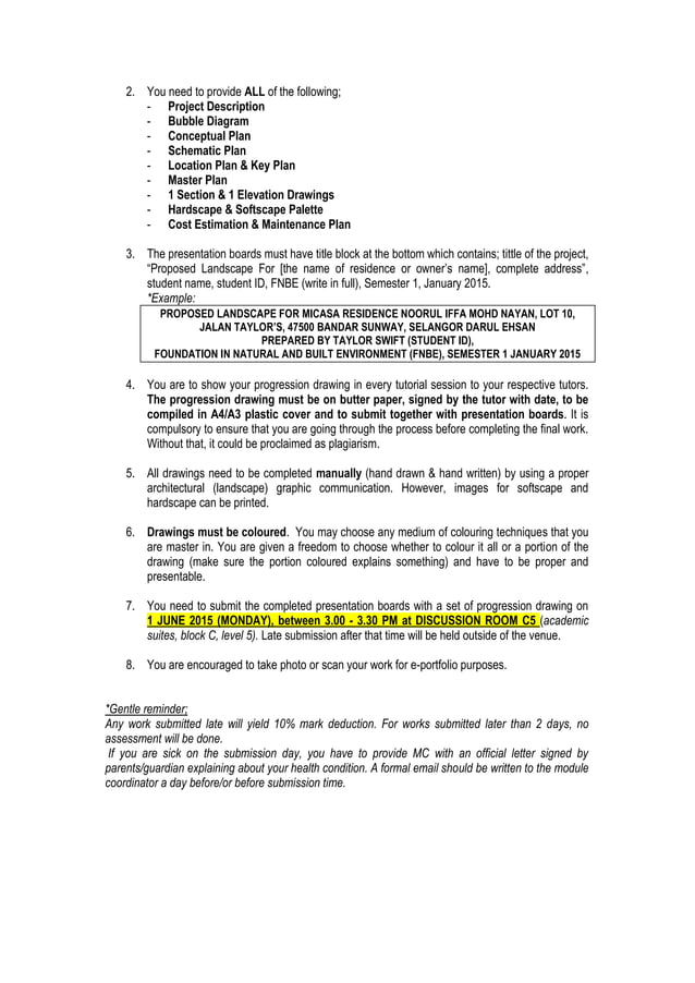 Project 3 Residential Landscape Project Brief | PDF