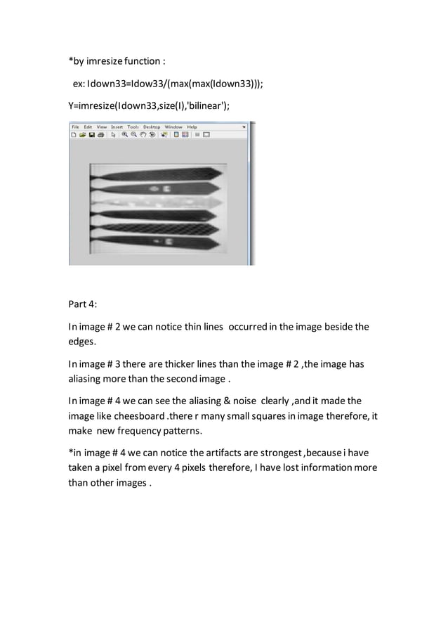 Image Processing using Matlab ( implement sub sampling and re sampling ...