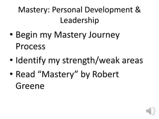 Week $ Mastery Project | PPT