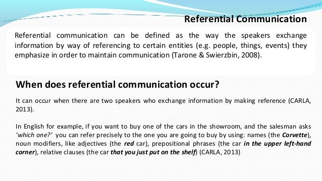 Exploring Learners Referential Communication And Strategies