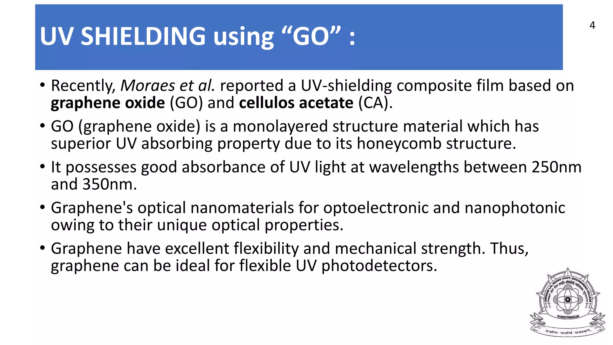 DEVELOPMENT OF UV PROTECTIVE CELLULOSE BASED CLOTHING using GRAPHENE ...