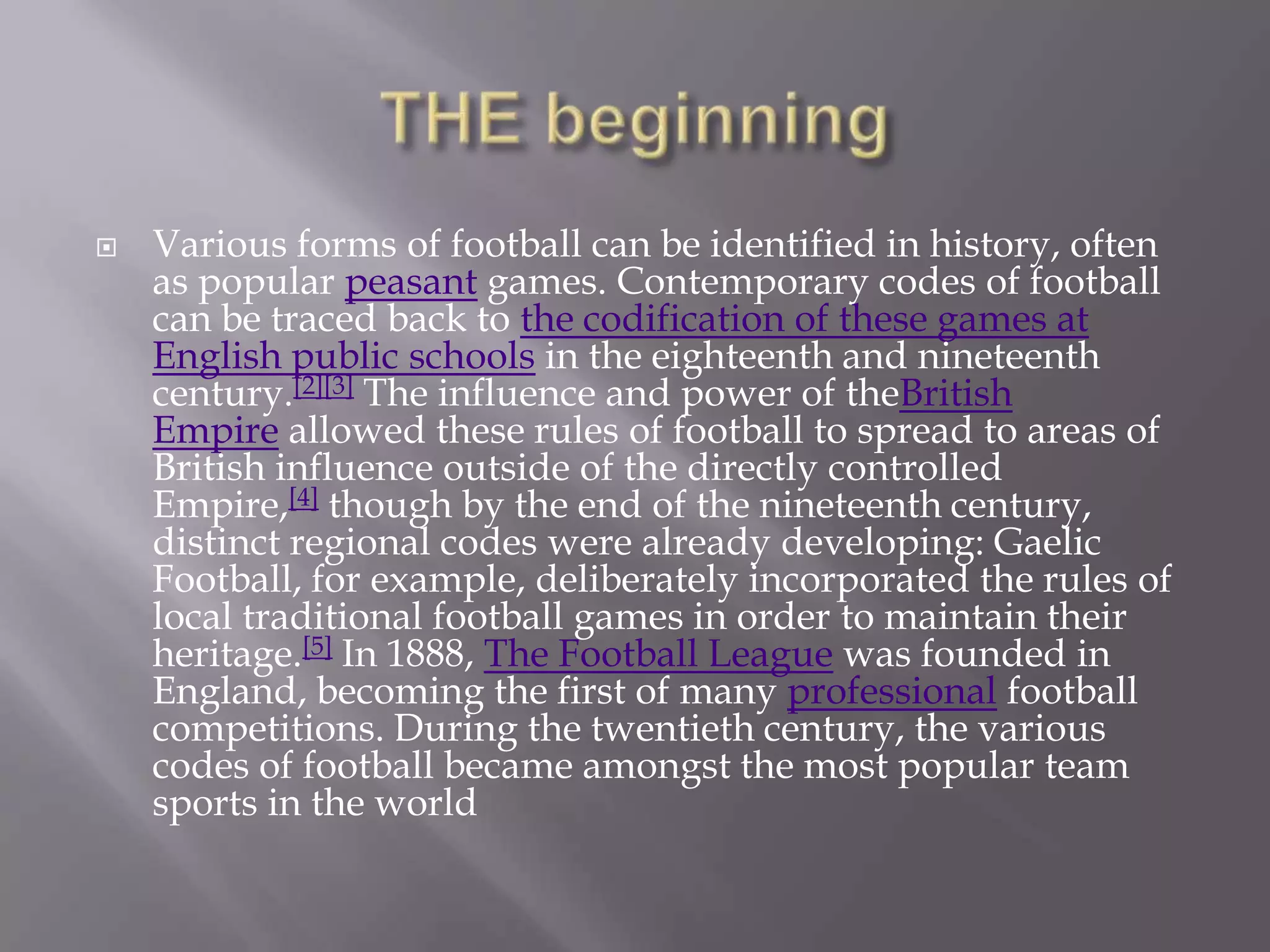 Project about football | PPTX