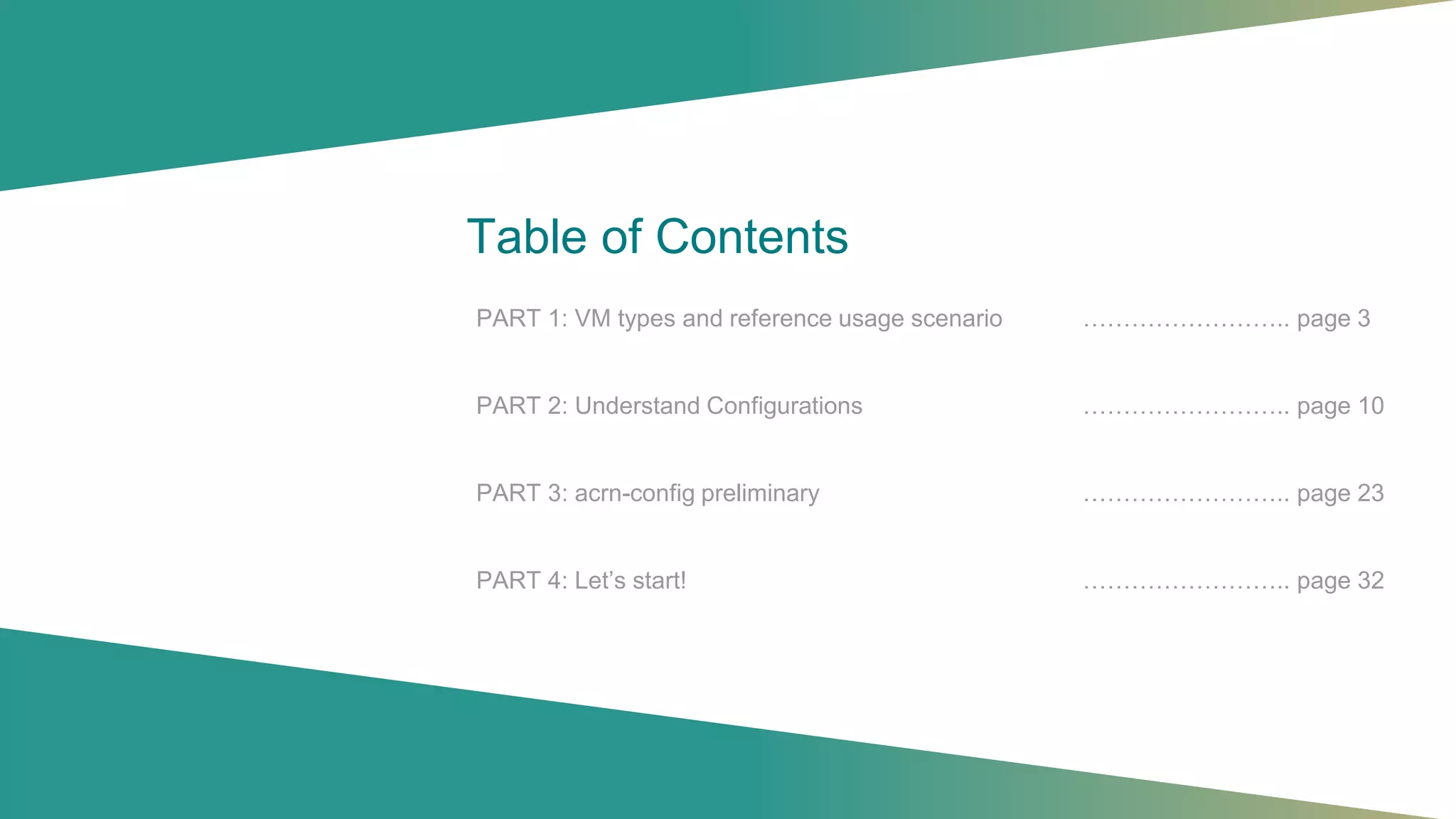 Project ACRN configuration scenarios and config tool | PDF