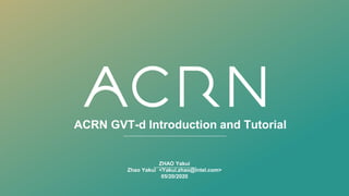 Project ACRN GVT-d introduction and tutorial | PDF