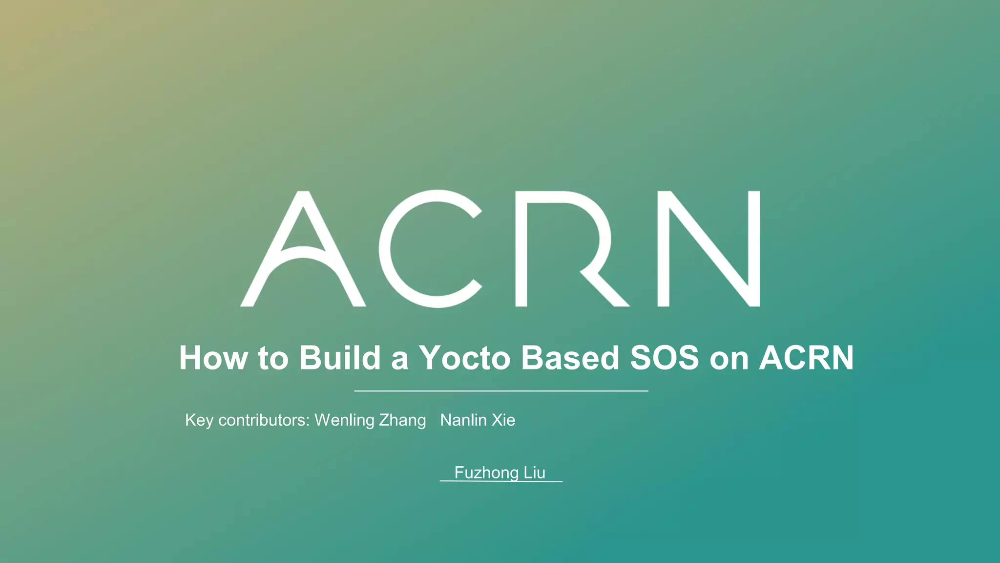 Project ACRN how to build a Yocto Project-based SOS | PDF