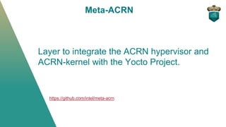 Project ACRN how to build a Yocto Project-based SOS | PDF