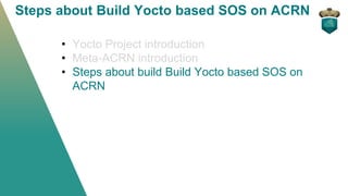 Project ACRN how to build a Yocto Project-based SOS | PDF | Operating Systems | Computer ...
