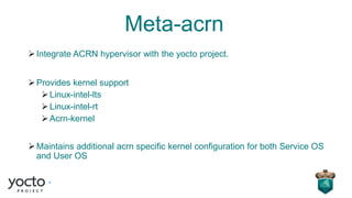 Project ACRN Yocto Project meta-acrn layer introduction | PPT