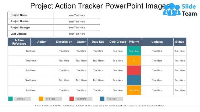 Project Action Tracker Powerpoint Images | PDF