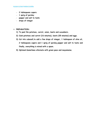 Project activity using a recipe | DOCX