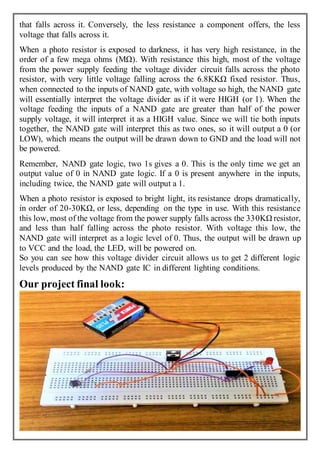 LIGHT DETECTOR USING NAND GATE | DOCX