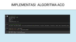 Implementasi Metode TSP pada Rute Pariwisata Menggunakan Algoritma Ant ...