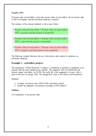 Project Analysis and Methods of project evaluation | DOCX