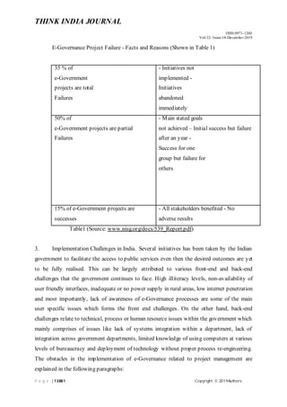 Project and Operations Management of e-Governance Systems | PDF