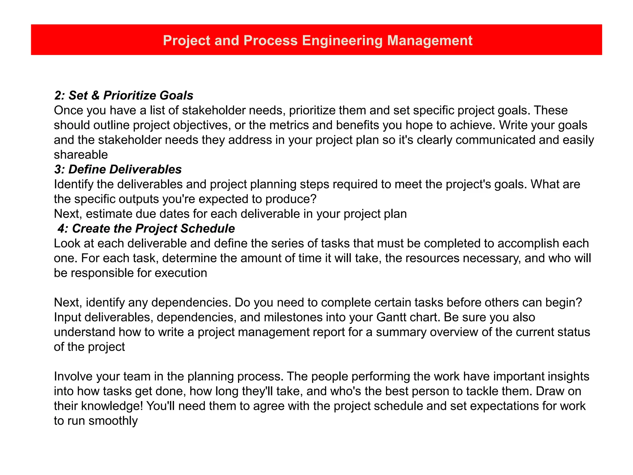 Project and process engineering management industrial engineering management | PDF