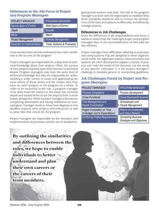 Project and program management differences | PDF