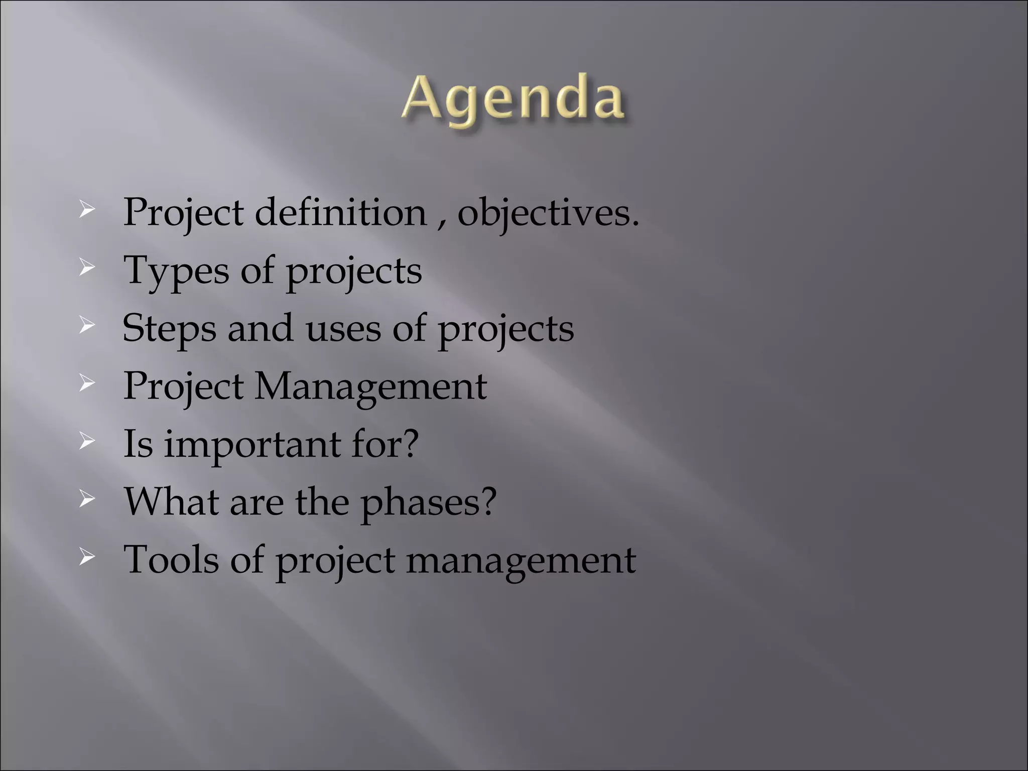 Project and projectmanagement | PPT