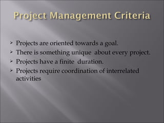 Project and projectmanagement | PPT