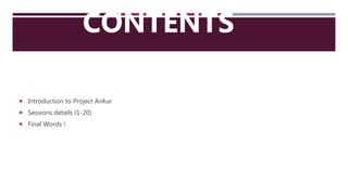 Project Ankur by Ashwamedh Foundation | PPTX