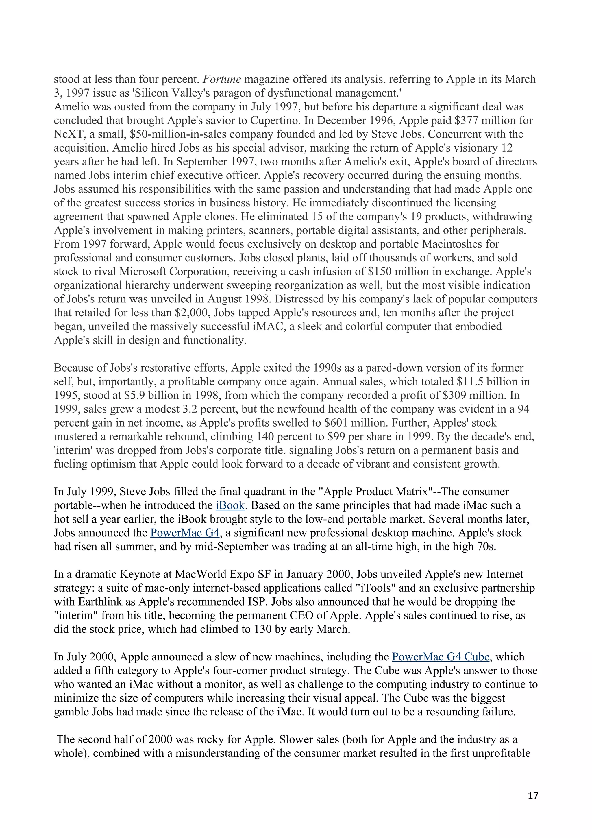 Project Apple Computers | DOC