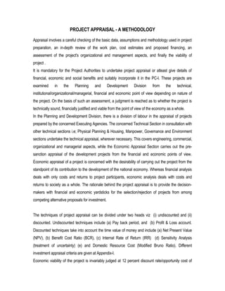 Project appraisal | DOC