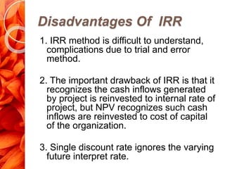 Project appraisal for financial markets | PPTX