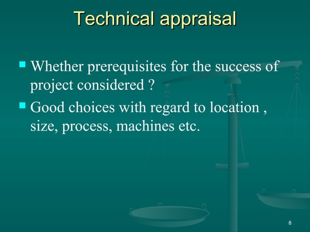 Project appraisal | PPT