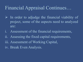 Project appraisal part 1 | PPTX