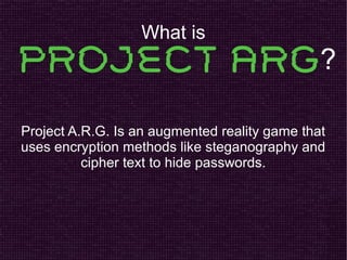 Project arg | PPT