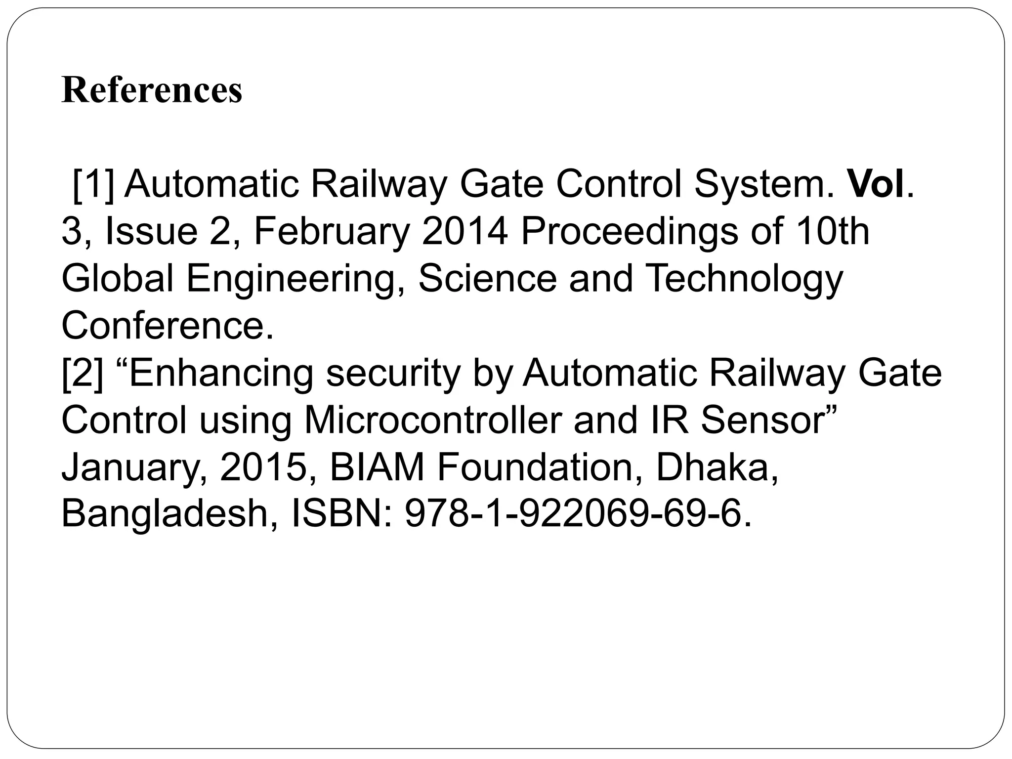 Automatic railway gate controller AUP | PPTX