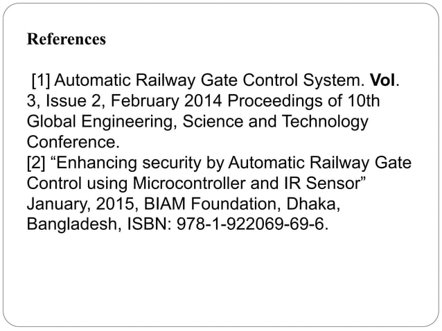 Automatic railway gate controller AUP | PPT