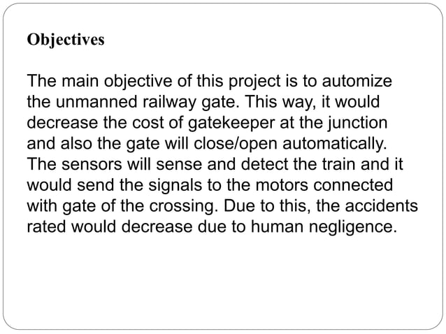 Automatic railway gate controller AUP | PPT