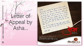 Project asha social cause integrated marketing campaign_vibes_radio ...