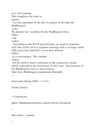 Project Assignment 2 Building a Multi-Threaded Web ServerThis pro.docx
