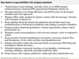 Project assistant | PPT