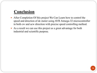 DC motor control using multiple switches | PPTX